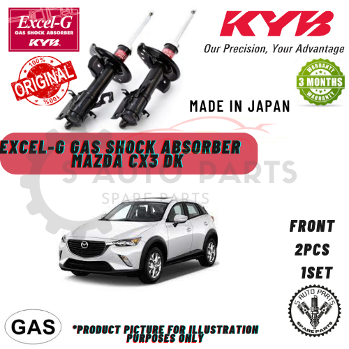 MAZDA CX3 DK (FRONT 2PCS) 100% ORIGINAL KAYABA (KYB) EXCEL-G GAS SHOCK ABSORBER (IN JAPAN ...