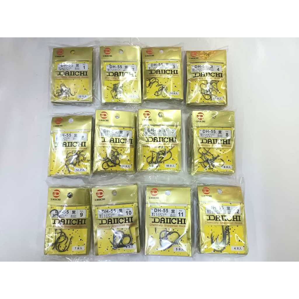 DAIICHI KANTUKI CHINU DH-55 CHEMICALLY SHARPENED HOOK | Shopee Malaysia