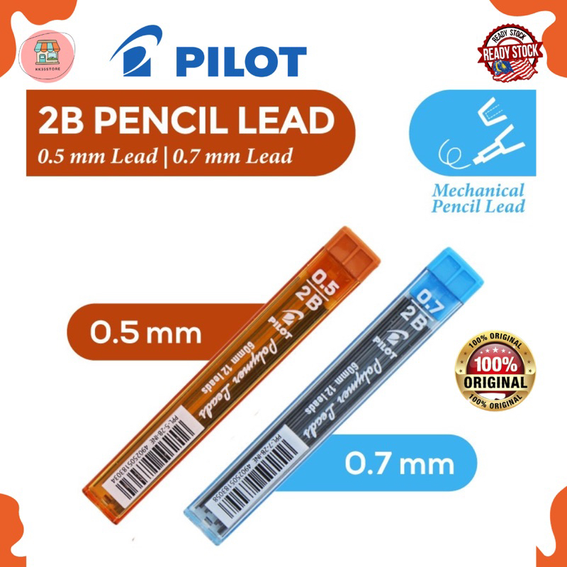[READY STOCK] ORIGINAL PILOT POLYMER PENCIL LEADS 0.5MM/0.7MM (12TUBES ...