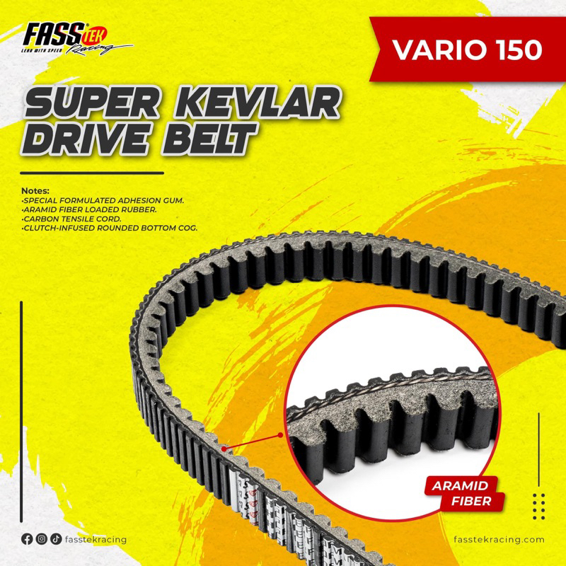 🔥New🔥Fasstek Racing YAMAHA NVX155 V1 V2 Honda Vario 150 V DRIVE BELT ...