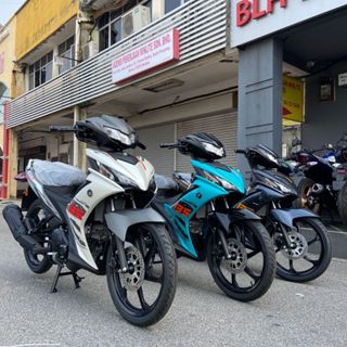 YAMAHA LC135 FI 135LC V8 CYAN / BLUE / WHITE NEW COLOUR 2024 | Shopee ...