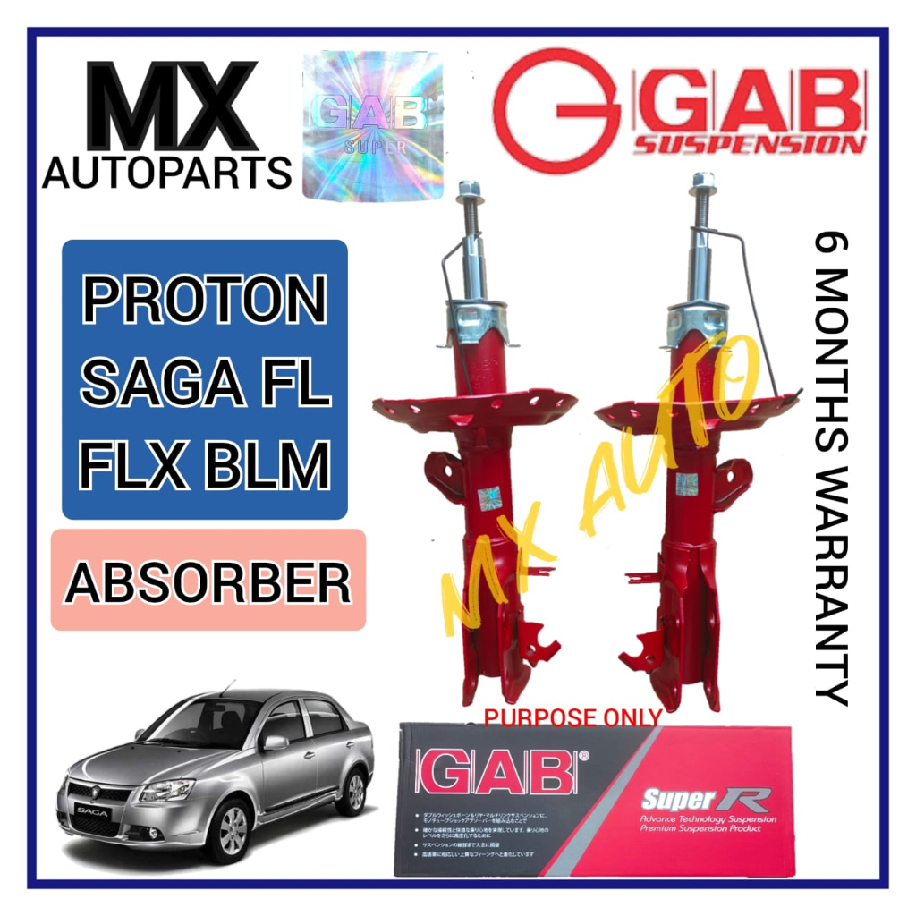 ORIGINAL GAB SUPER R HEAVY DUTY PROTON SAGA BLM FLX FL FRONT OR REAR ...
