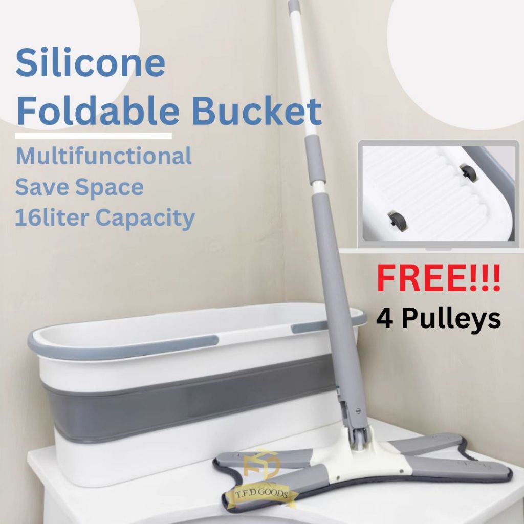 16L Foldable Bucket Bathroom Foldable Basin Collapsible Water Pail ...