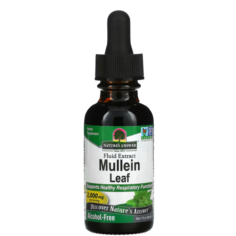 Nature's Answer, Mullein Leaf, Fluid Extract, Alcohol-Free, 2,000 mg, 1 ...