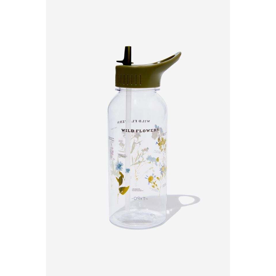 TYPO Drink it up Bottle Water drinking Bottle 1L BPA free, Straw botol ...