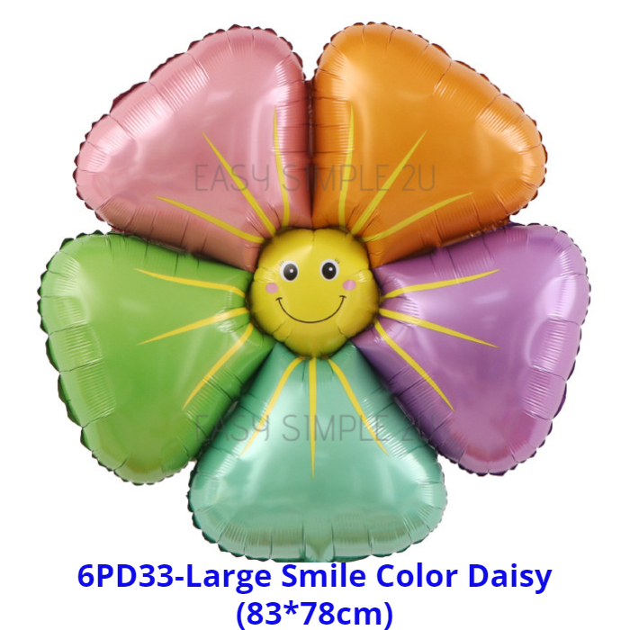 (1 Piece) Macaron Pastel White Color Smile Face Six 6 Petal Daisy ...