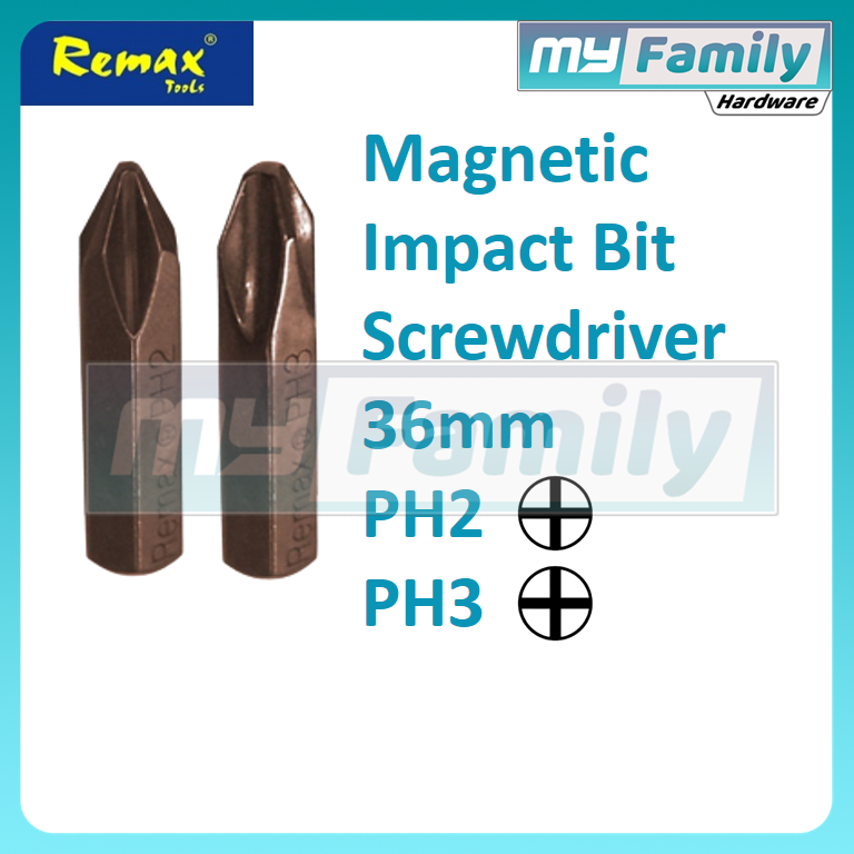 REMAX S2 MAGNETIC HEAD IMPACT DRIVER SCREWDRIVER SCREW BIT PH2 PH3 ...