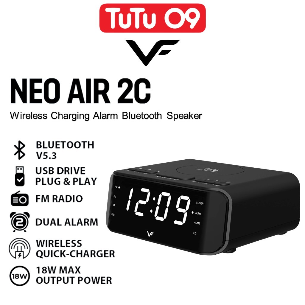 Vinnfier VF Neo Air 2C Wireless Charging Bluetooth 5.3 Speaker with LED ...