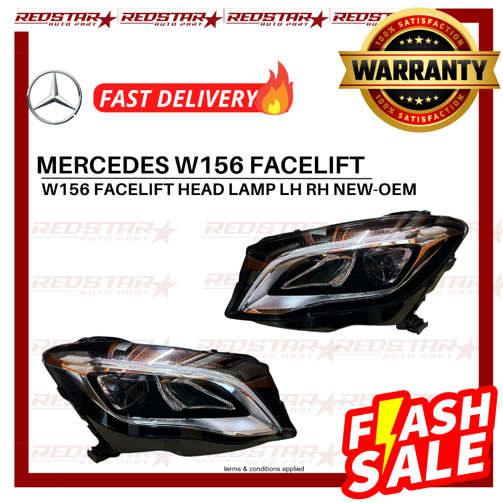 Mercedes W156 FACELIFT HEADLAMP HEADLIGHT LH RH NEW-OEM | Shopee Malaysia