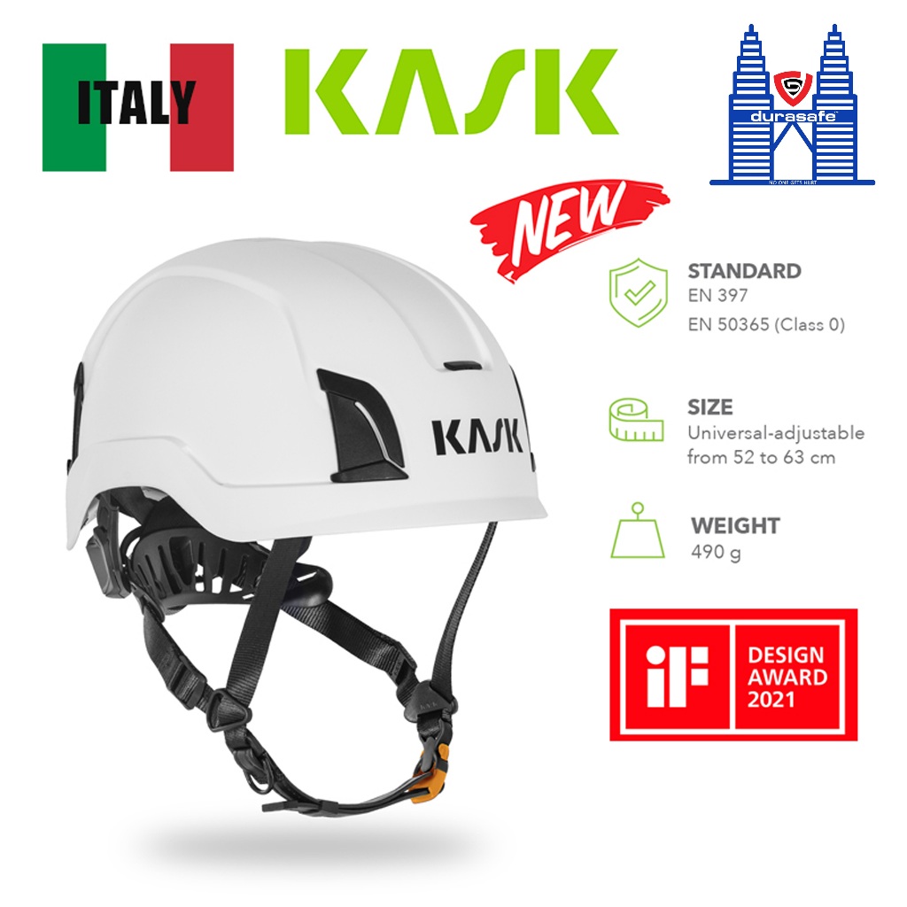 KASK Zenith X Safety Helmet With Quick Release Chinstrap White | Shopee ...