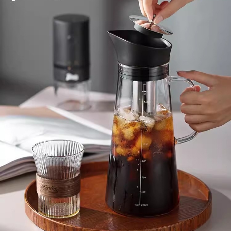 1200mL Coffee Maker Set , Heat Resistant Glass Carafe Hand Drip Filter ...