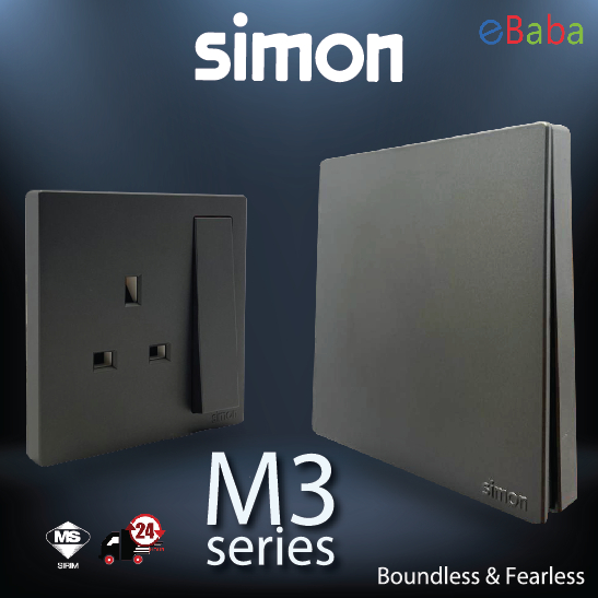 SIMON[European Brand] M3 Series Black Switch / Switches & Socket Outlet ...