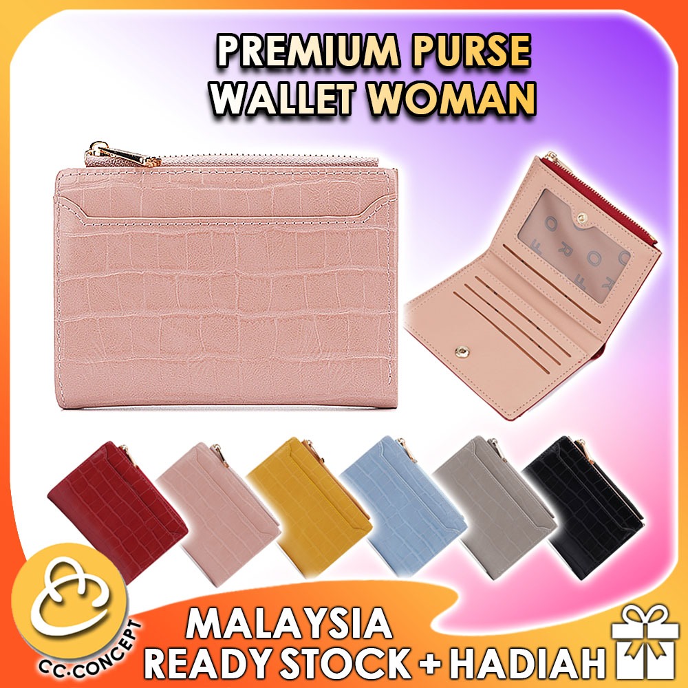 CC CONCEPT Original Women Purse Short Wallet Bifold Woman Coin Zip ...