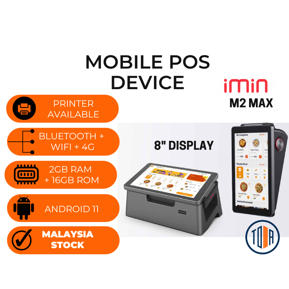 iMin M2 Max Mobile POS (With Printer, 2/16GB, Option of NFC) | Shopee ...