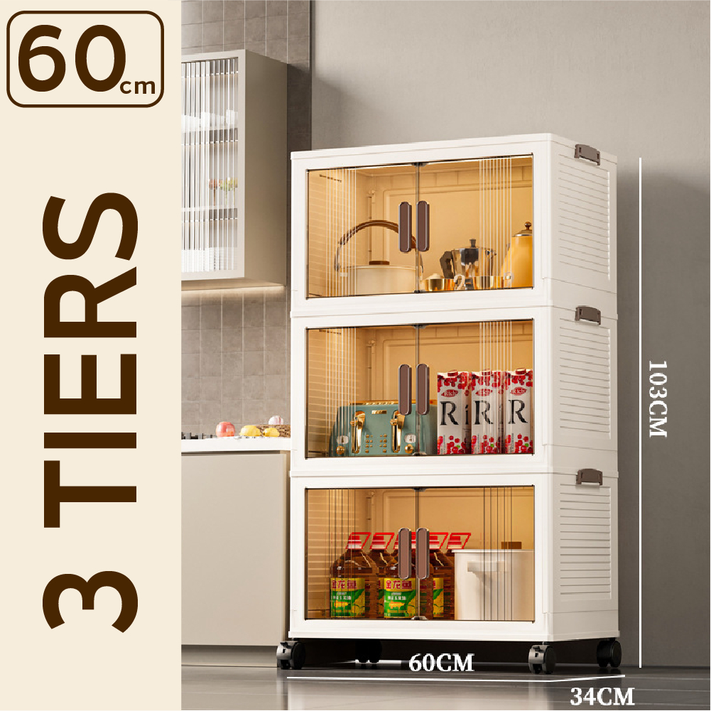 Storage Cabinet Organizer Multipurpose Moveable Stackable Folding ...