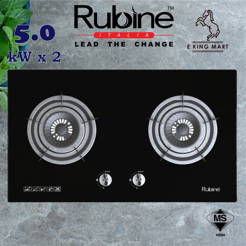 ZENNE Built in Hob ZVH202-GB 10.0KW / Rubine RGH-VISTA2B-BL Glass Gas ...
