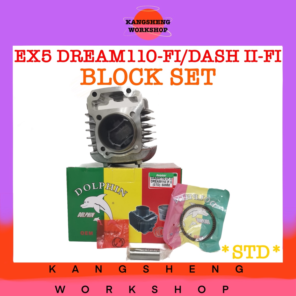 HONDA EX5 DREAM110-FI/DASH II-FI BLOCK SET (STANDARD) - FUEL INJECTION (EX5 DREAM 110FI ...