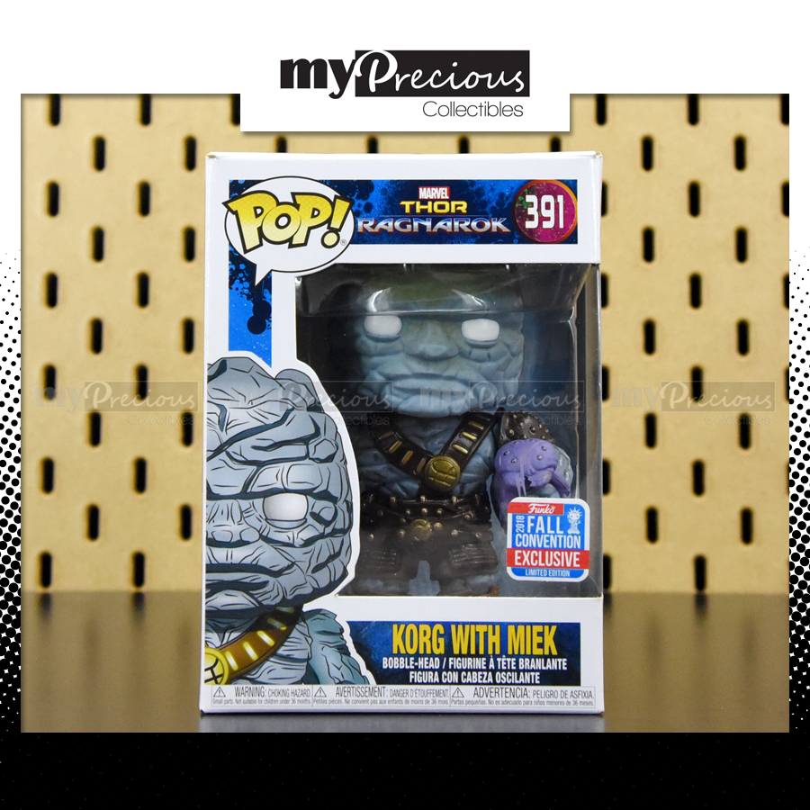 Funko Pop Marvel Thor Ragnarok 391 Korg with Miek 2018 Fall Convention ...