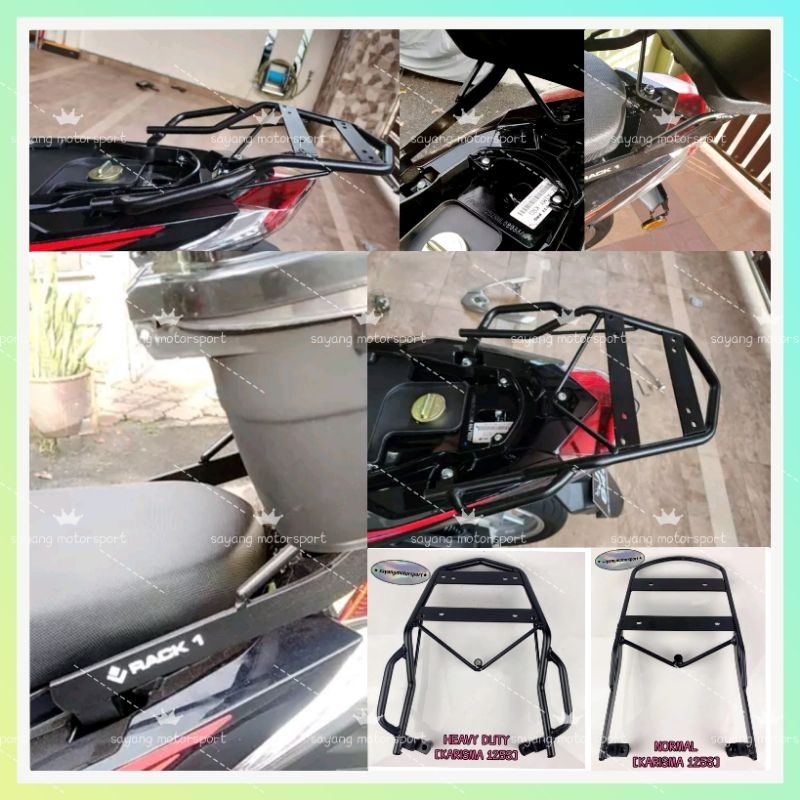MONRACK MODENAS KARISMA-125S 2022 HEAVY DUTY KARISMA125S RACK TAPAK BOX ...