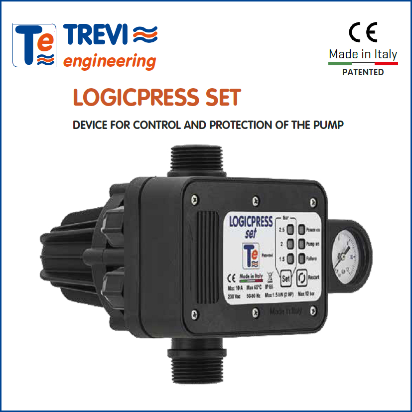 TREVI LOGICPRESS SET Automatic Pump Control (Made in ITALY) | Shopee ...