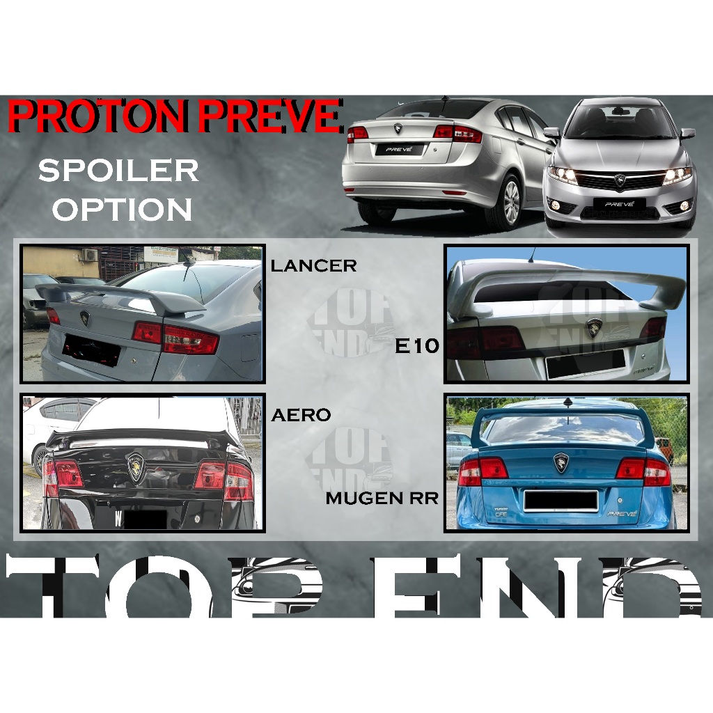 PROTON PREVE MG-RR EVO 10 LANCER AERO OE GLASS SPOILER STYLE SPOILER ...