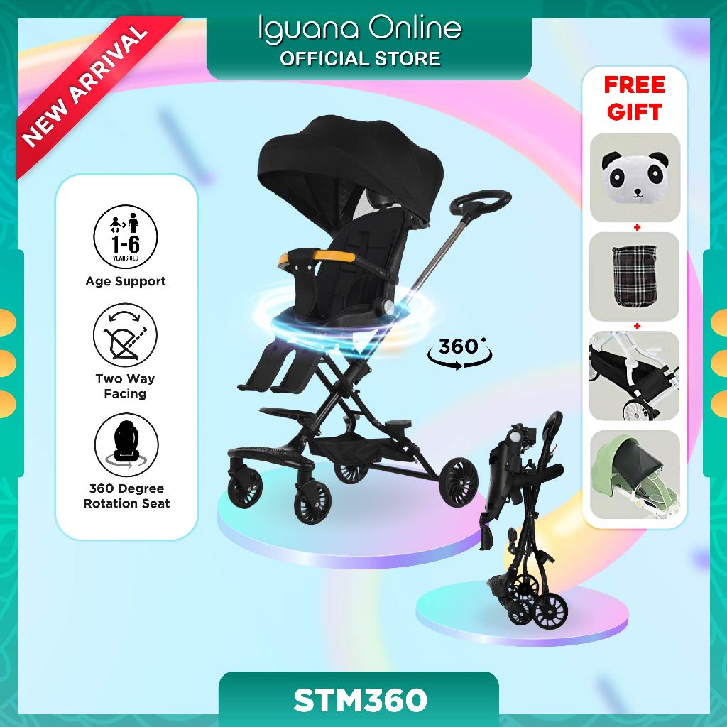 Iguana 360 Rotate Direction 2 Way Multifunctional Magic Stroller STM360 ...