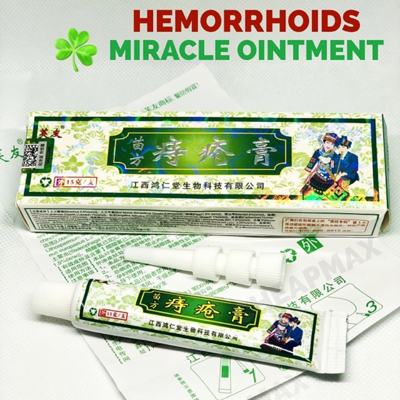 HEMORRHOIDS MIRACLE OINTMENT CREAM Natural Herbal Antibacteria Cream Hemorrhoids Buasir Cream ...