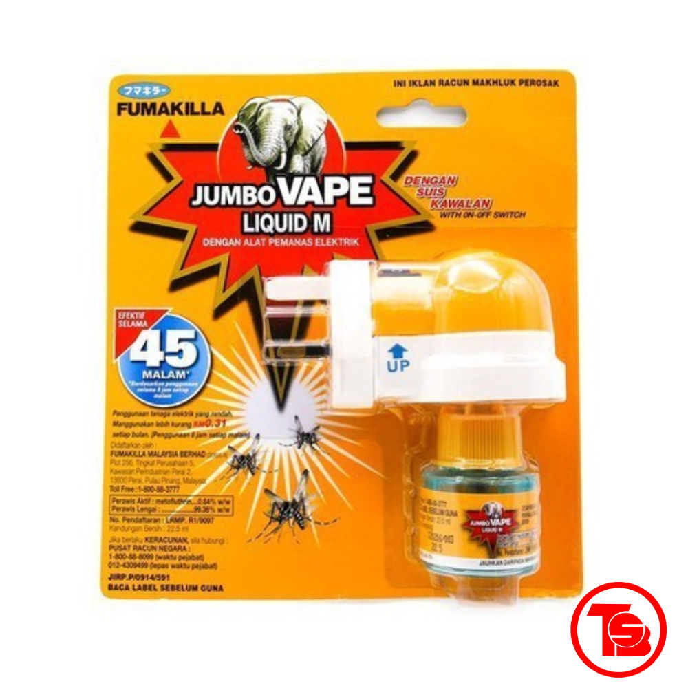 Fumakilla Jumbo Vape Liquid M Vaporiser 45 Night / 60 Night Refill ...