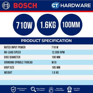 BOSCH GWS 700 ANGLE GRINDER 4" | 710W | M10 | 12,000RPM COME WITH ...