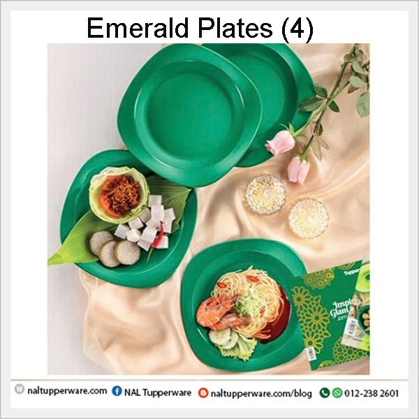 [Tupperware Brands] Emerald Plates (4) | Pinggan | BPA Free | Shopee ...