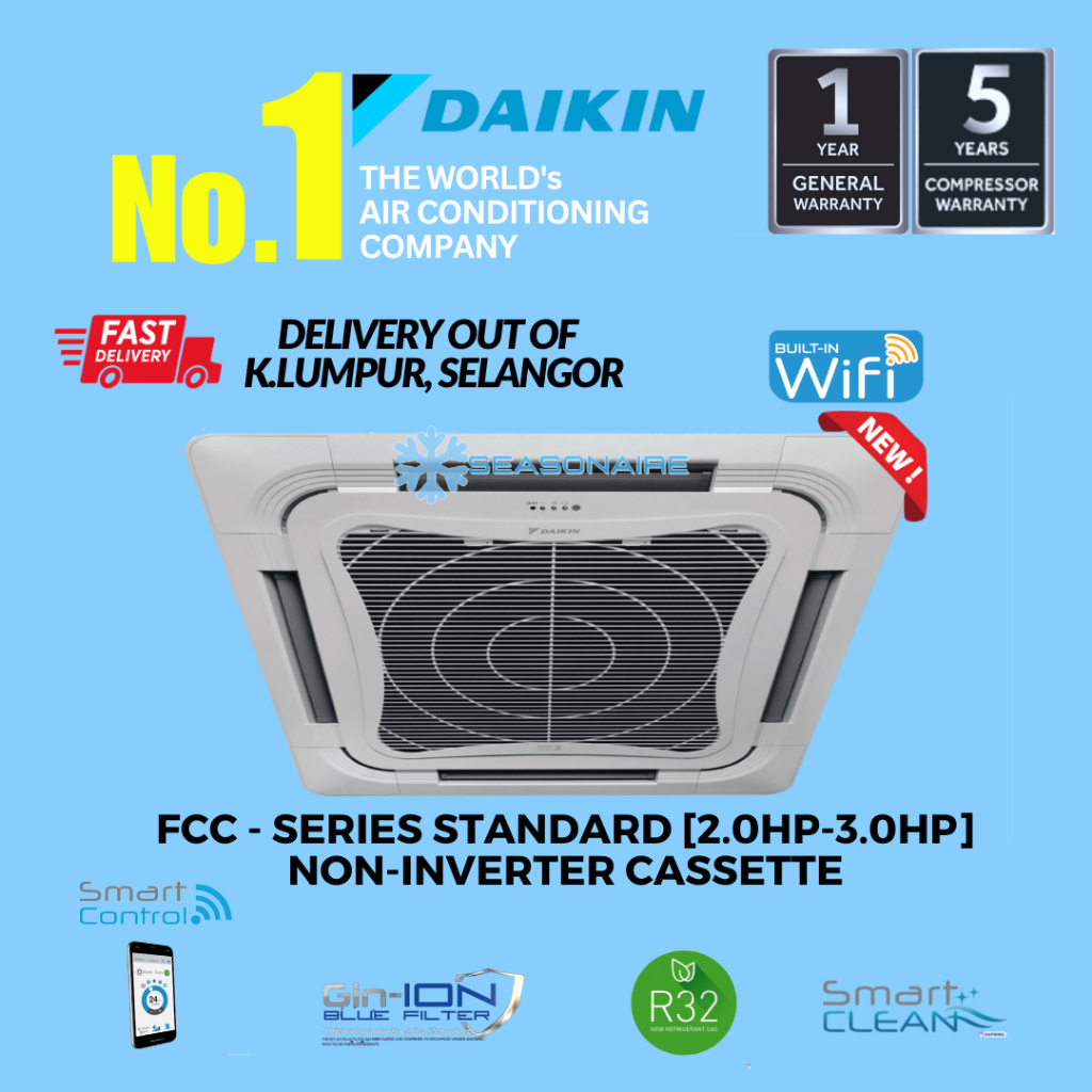 (DELIVERY OUT OF KL.VALLEY)DAIKIN 2.5HP [ R32 ] STANDARD NON-INVERTER ...