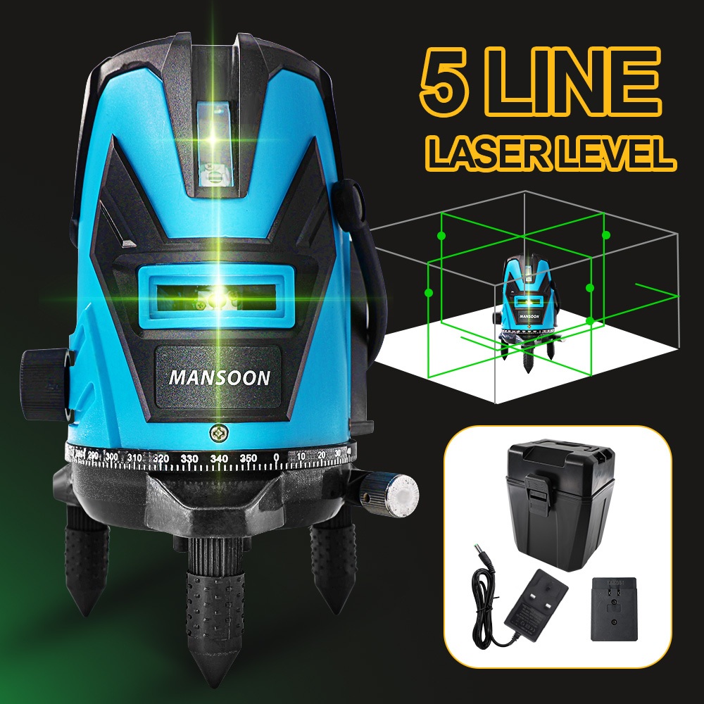 Fast Ship ⚡5 Lines Adjustable Laser Level 360° Rotary Waterproof Self ...