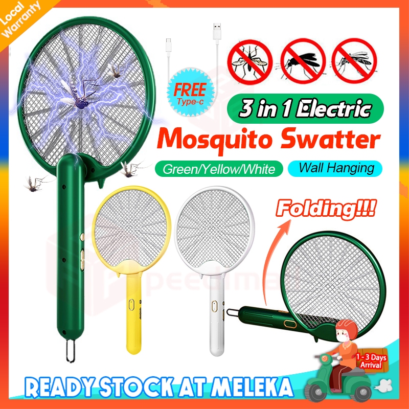 Foldable Mosquito Swatter 2 in 1 Electric Insect Racket Mosquito ...