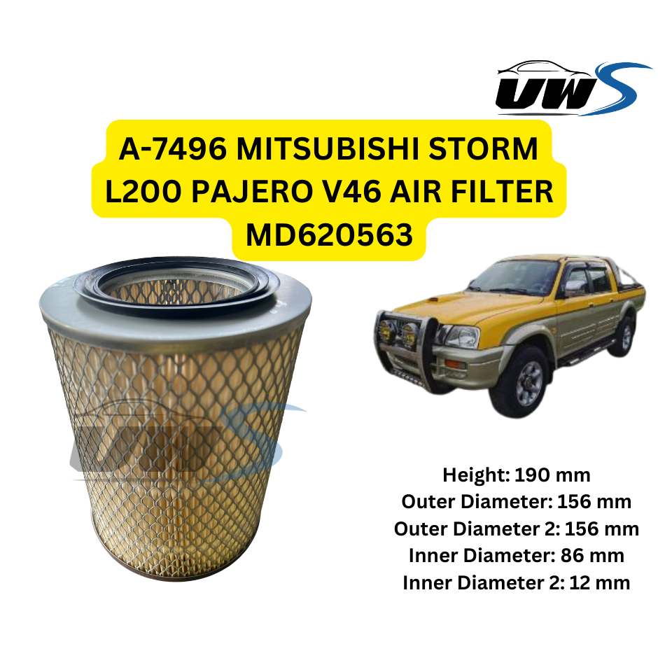 A-7496 MITSUBISHI STORM L200 PAJERO V46 AIR FILTER MD620563 | Shopee ...