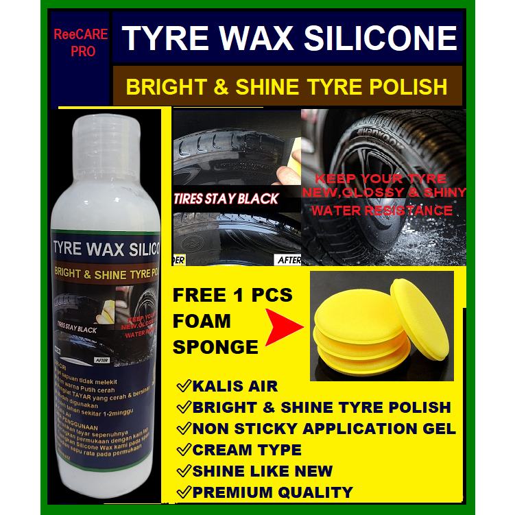 🔥 PROMOSI 🔥 ReeCARE Silicone Wax Tyre Shine Tayar High Performance ...