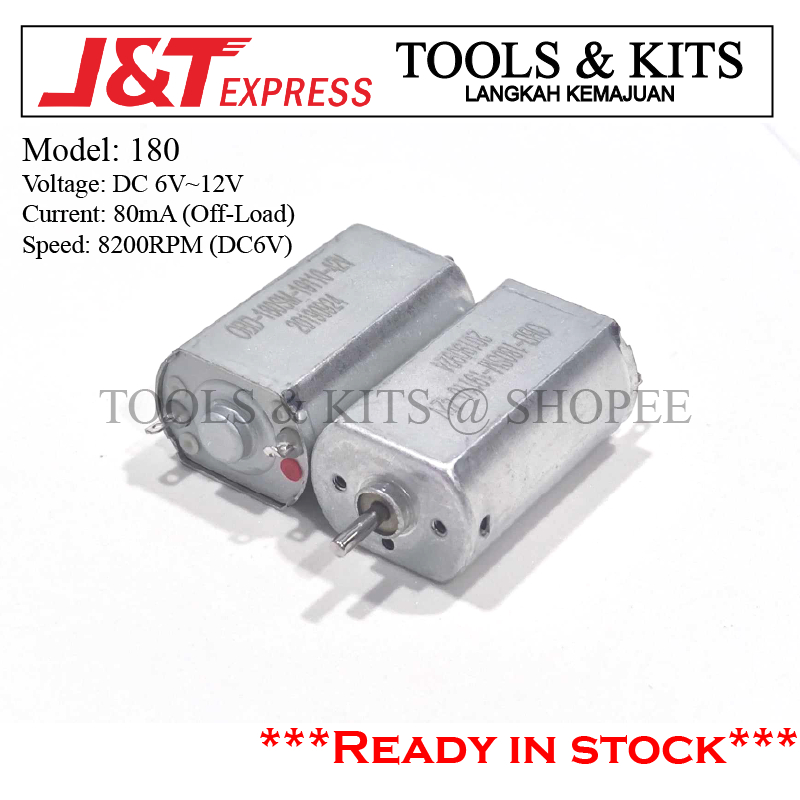 Mini DC Motor 180 DC 6~12V 8200RPM~16000RPM High Speed for DIY Projects ...