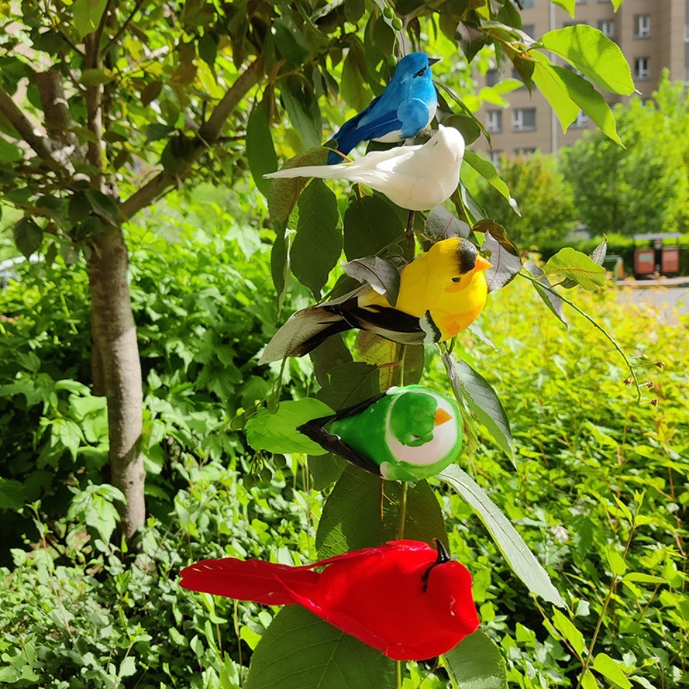 Colorful Artificial Birds Feathered Birds Artificial Feather and Foam ...