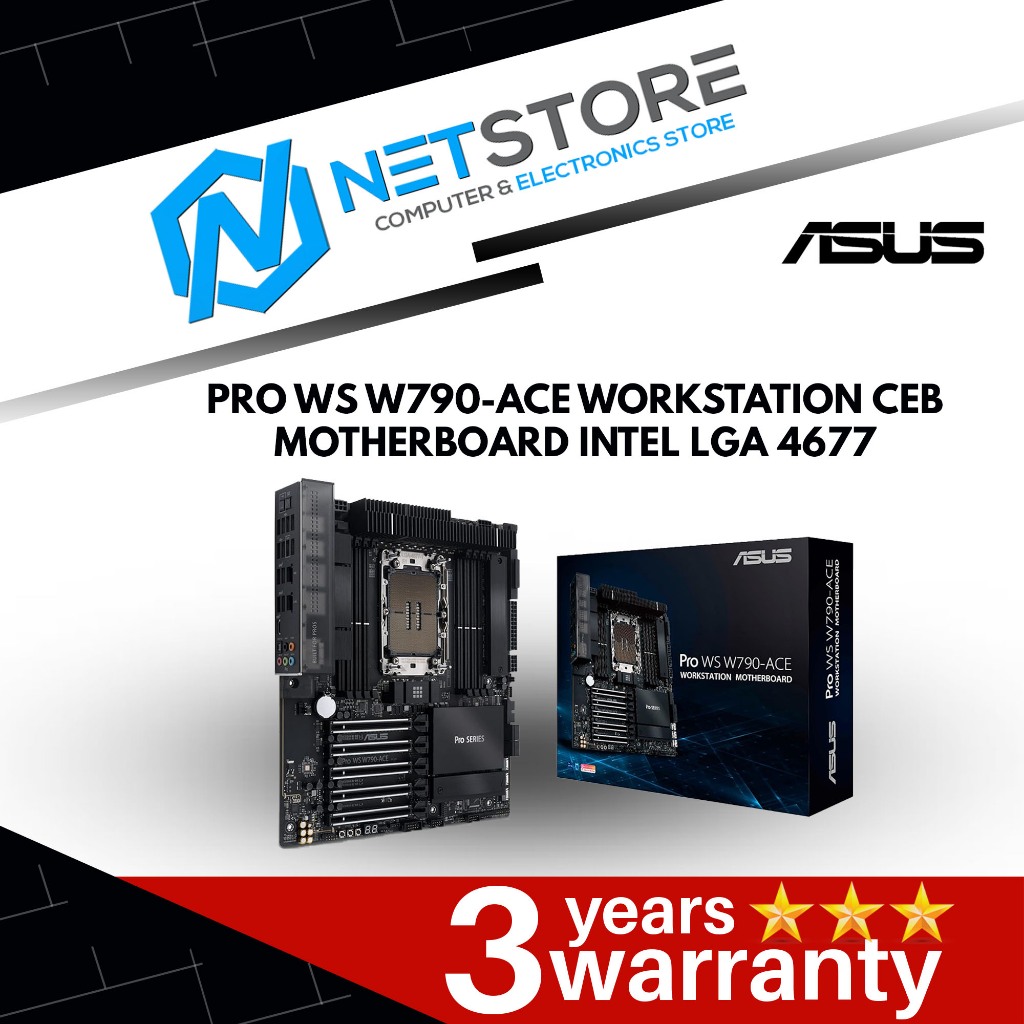 ASUS Pro WS W790-ACE WORKSTATION CEB MOTHERBOARD INTEL LGA 4677 - 90MB1C70-M0UAY0 | Shopee Malaysia
