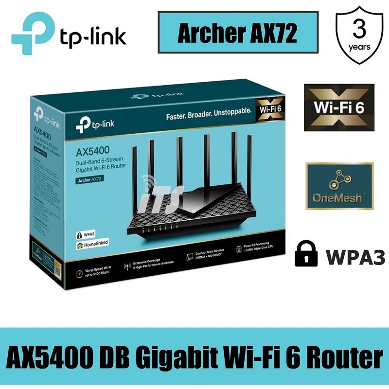 TP-Link AX5400 Dual Band Gigabit Wi-Fi 6 Router (Archer AX72) | Shopee ...