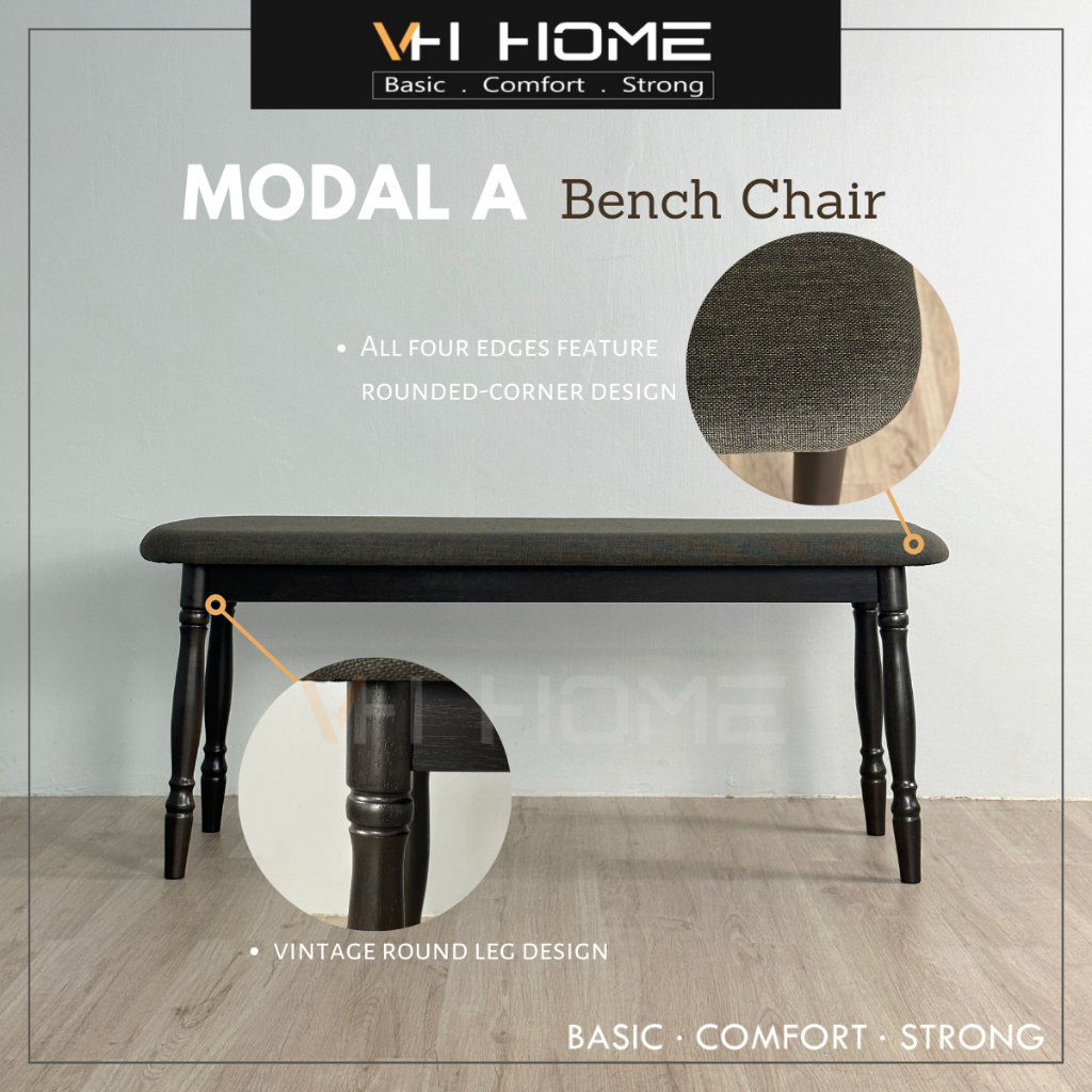 VH MATTIS Bench Chair 120cm Bench Chair 4ft Stool Long Stool Kerusi ...