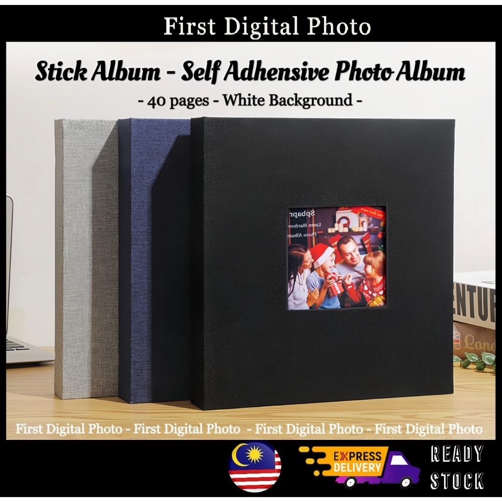 Stick Album Self Adhensive Photo Album Large Capacity 18inch 40pages ...