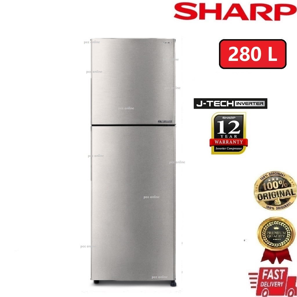 SHARP SJ2822MS J-TECH INVERTER TEMPLATE GLASS SHELF REFRIGERATOR (280L ...