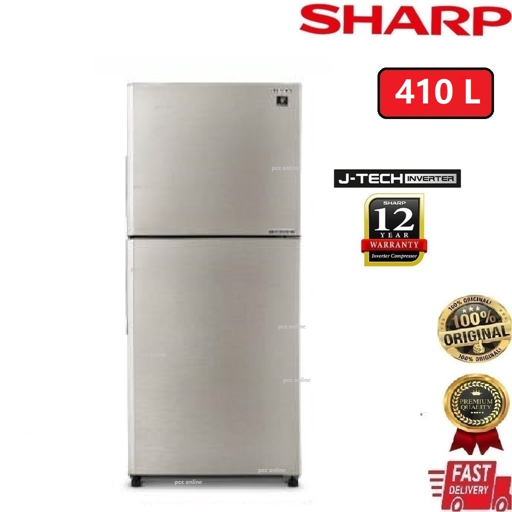 SHARP SJ4122MSS J-TECH INVERTER TEMPLATE GLASS SHELF REFRIGERATOR (410L ...