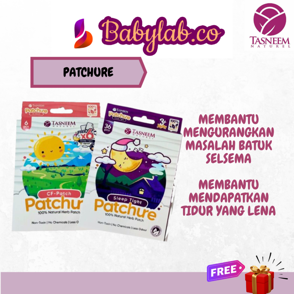 TASNEEM NATUREL | PATCHURE UNTUK BATUK, SELSEMA, COUGH RELIEF PATCH, CF ...