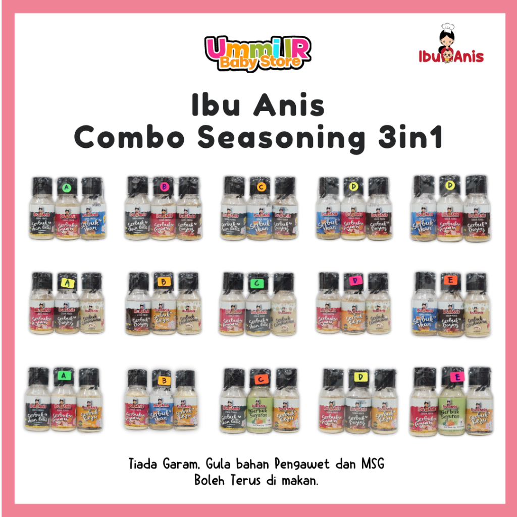 ibu Anis Combo Seasoning Baby Food 3 in 1 Cheese Mushroom 3 in 1 ...
