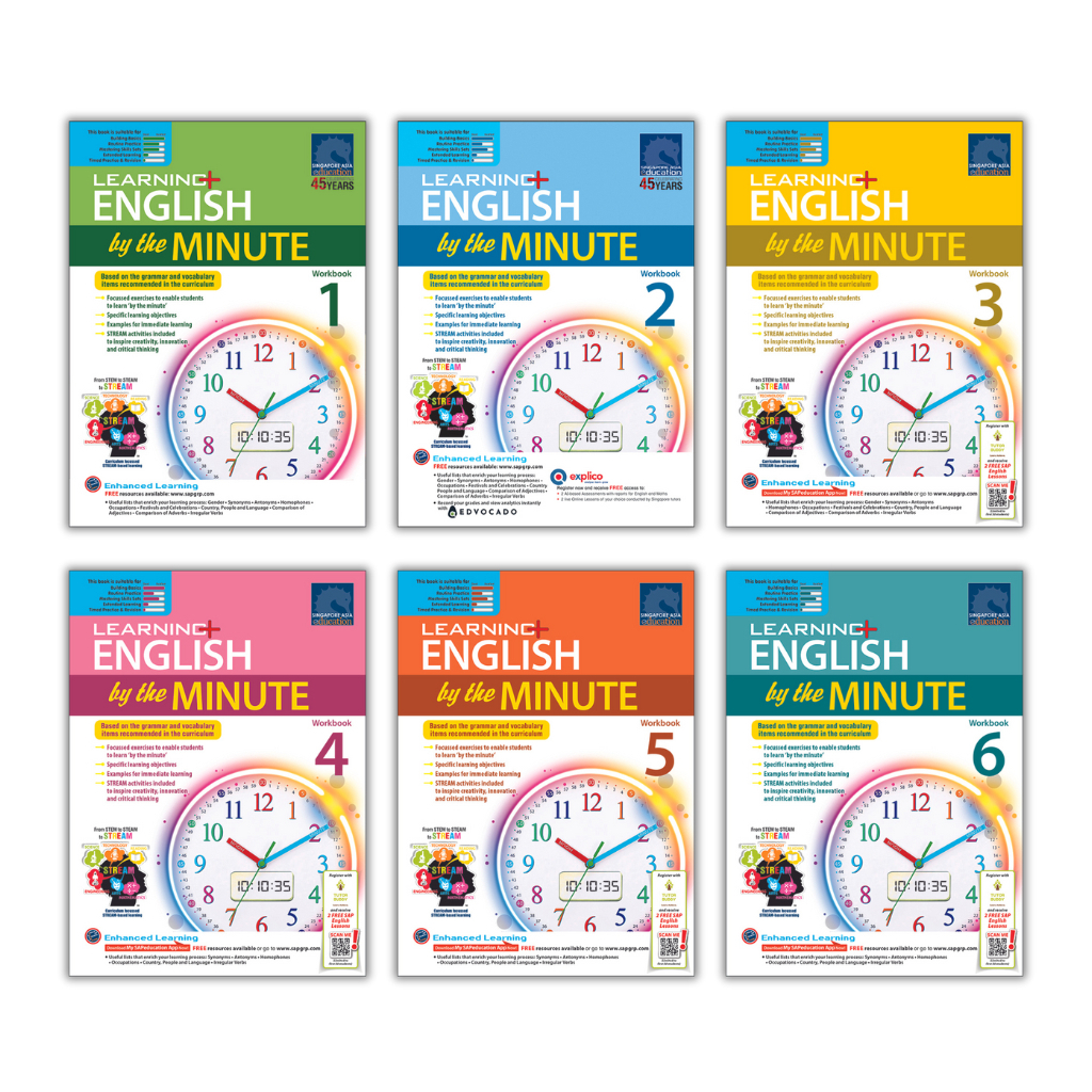 Learning+ ENGLISH by the MINUTE Workbook 1 - 6 | Topical | Primary ...