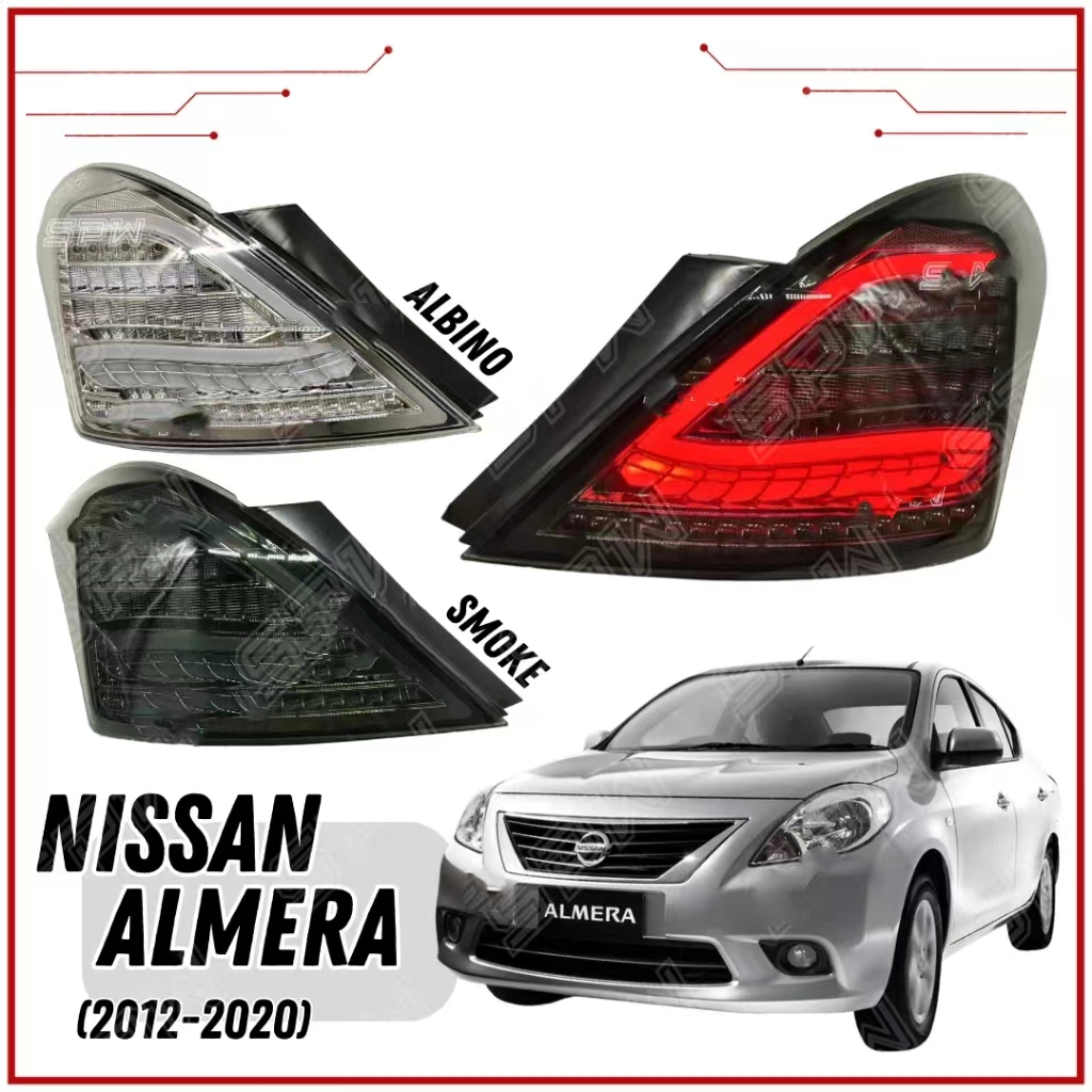 Nissan Almera (2012 to 2020) LED Taillamp Taillight DRL (Dragon Scale ...