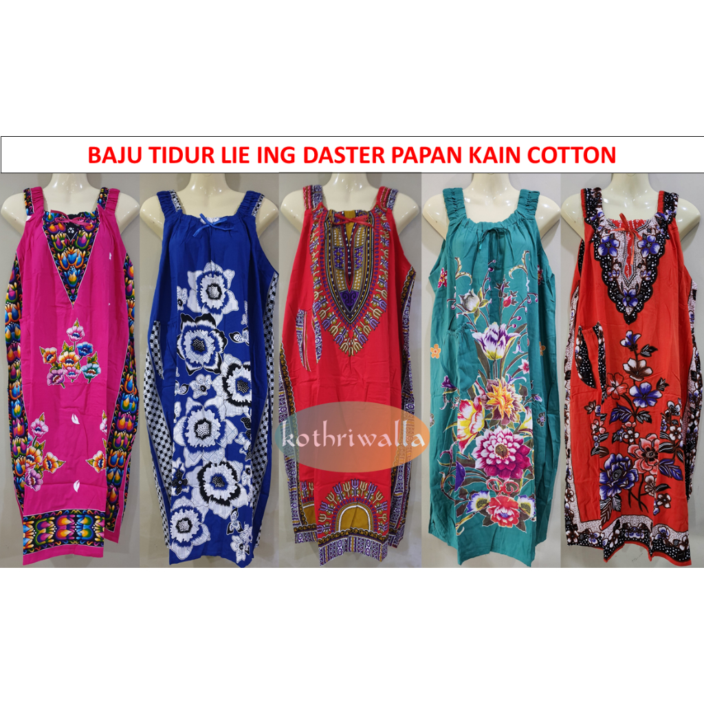 [M/L] Baju Tidur Batik Indonesia Lie Ing Daster Papan Cotton Women ...