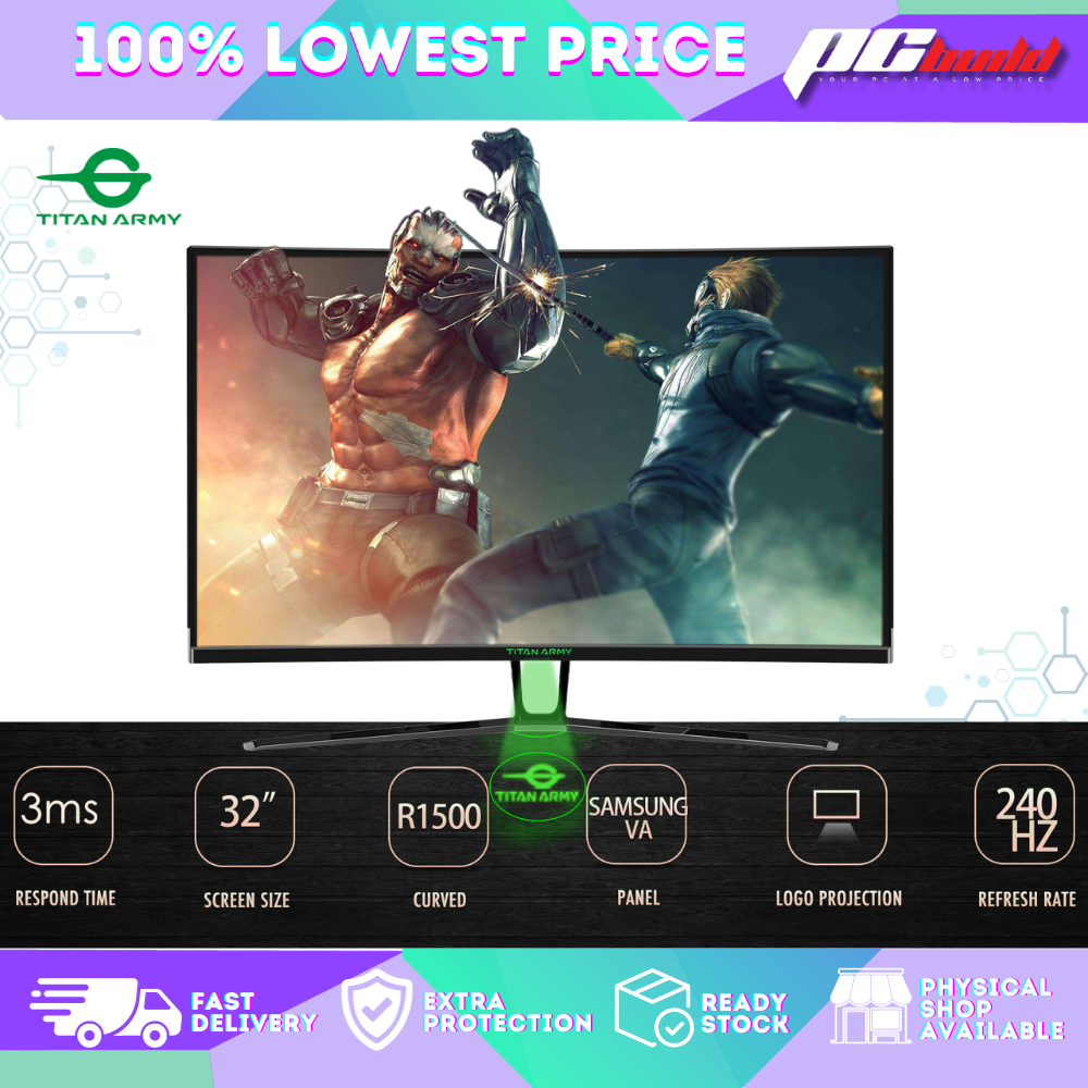 Titan Army 32“ Curved 240Hz Gaming Monitor (N32SK-PRO) | Shopee Malaysia