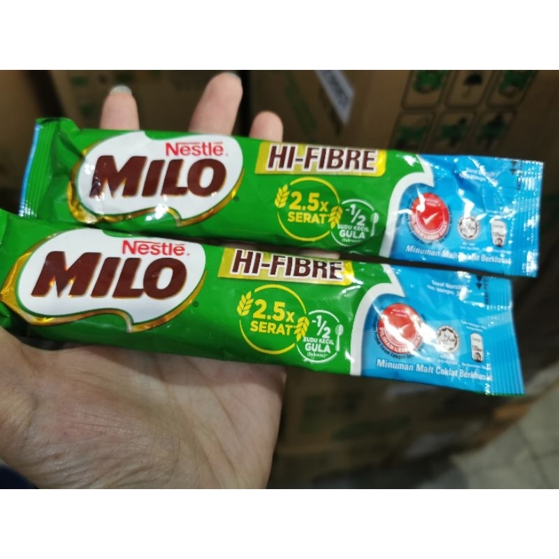 NESTLÉ MILO® Hi-Fibre Chocolate Malt Powder Softpack(2 strick) | Shopee Malaysia
